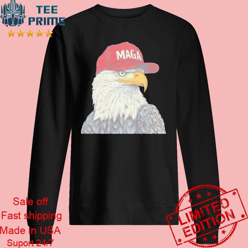Original Bald Eagle Wearing Maga Hat 2024 Unisex T Shirt, hoodie ...