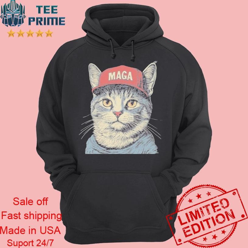 Original Tabby Cat Wearing Maga Hat 2024 Unisex T Shirt, hoodie ...