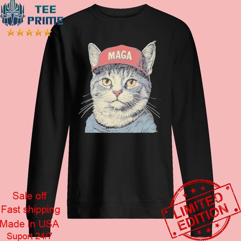 Original Tabby Cat Wearing Maga Hat 2024 Unisex T Shirt, hoodie ...