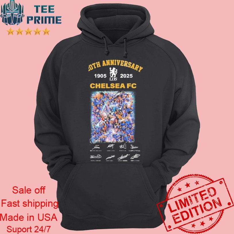 Original 120th Anniversary 1905-2025 Chelsea FC Signatures T Shirt ...