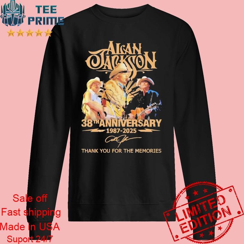 Original Alan Jackson 38th Anniversary 1987-2025 Thank You For The ...