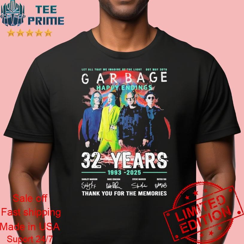 Original Garbage 32 Years 1993-2025 Happy Endings Signature Thank You ...