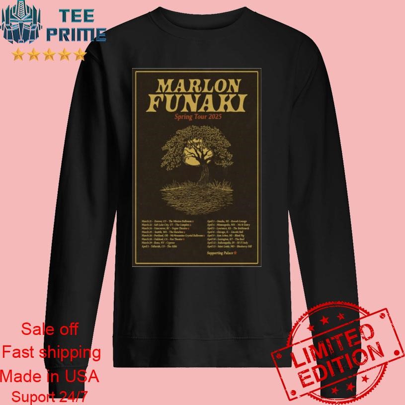 Original Marlon Funaki Spring Tour 2025 Poster Shirt, hoodie, longsleeve, sweatshirt, v-neck tee
