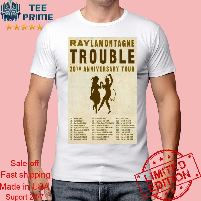 Original Ray LaMontagne Trouble 20th Anniversary 2025 Poster Shirt ...
