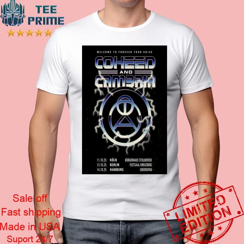 Original Coheed And Cambria Welcome To Forever 2025 Tour UK EU Poster T ...
