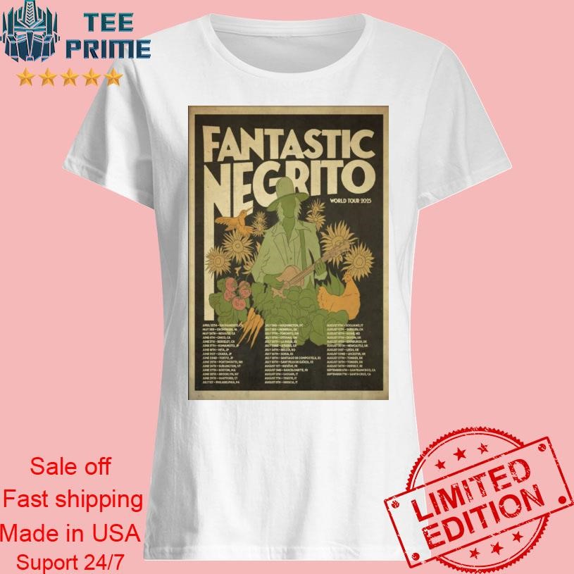 Original Fantastic Negrito World 2025 Tour Poster T Shirt, hoodie ...