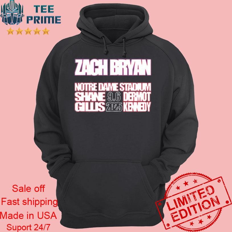 Original Zach Bryan Notre Dame Tour 2025 T Shirt, hoodie, longsleeve, sweatshirt, v-neck tee