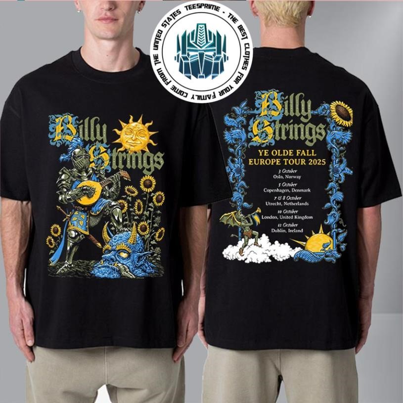 Original Billy Strings Europe Fall Tour 2025 Schedule Shirt, hoodie ...