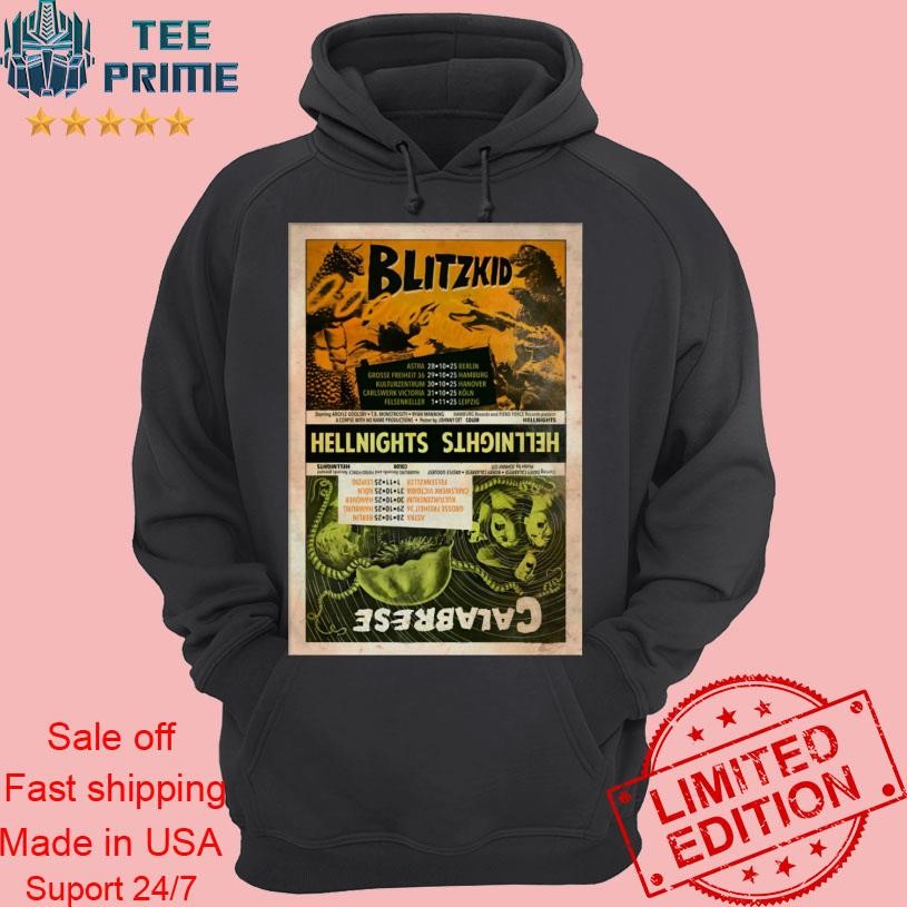 Original Blitzkid And Calabrese Hellnights Tour 2025 Poster T Shirt, hoodie, longsleeve ...