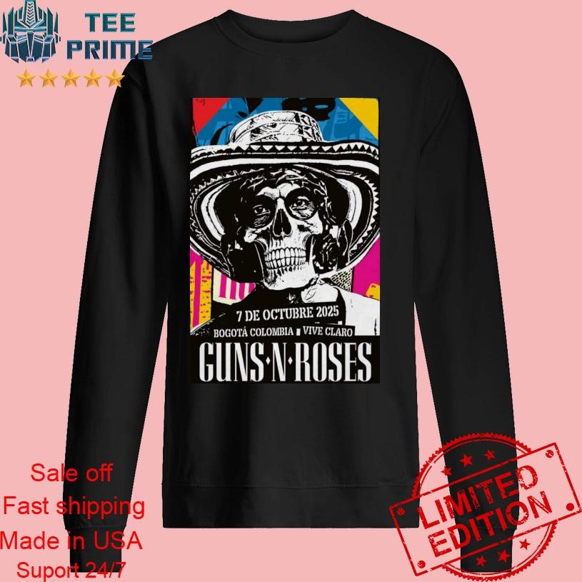 Original Guns N' Roses Oct 7 2025 Vive Claro Bogotá, Colombia Poster T ...