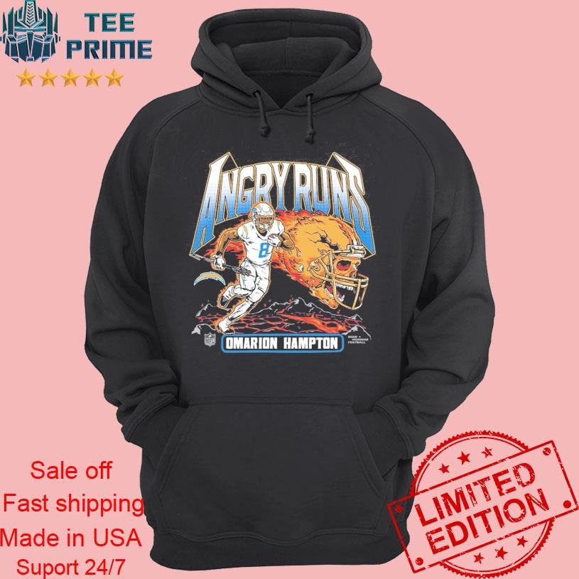 Original Omarion Hampton Los Angeles Chargers Homage Angry Runs T Shirt ...