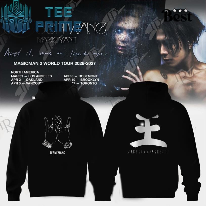 Original Jackson Wang Magicman 2 World Tour 2026-2027 Two Sided Shirt ...