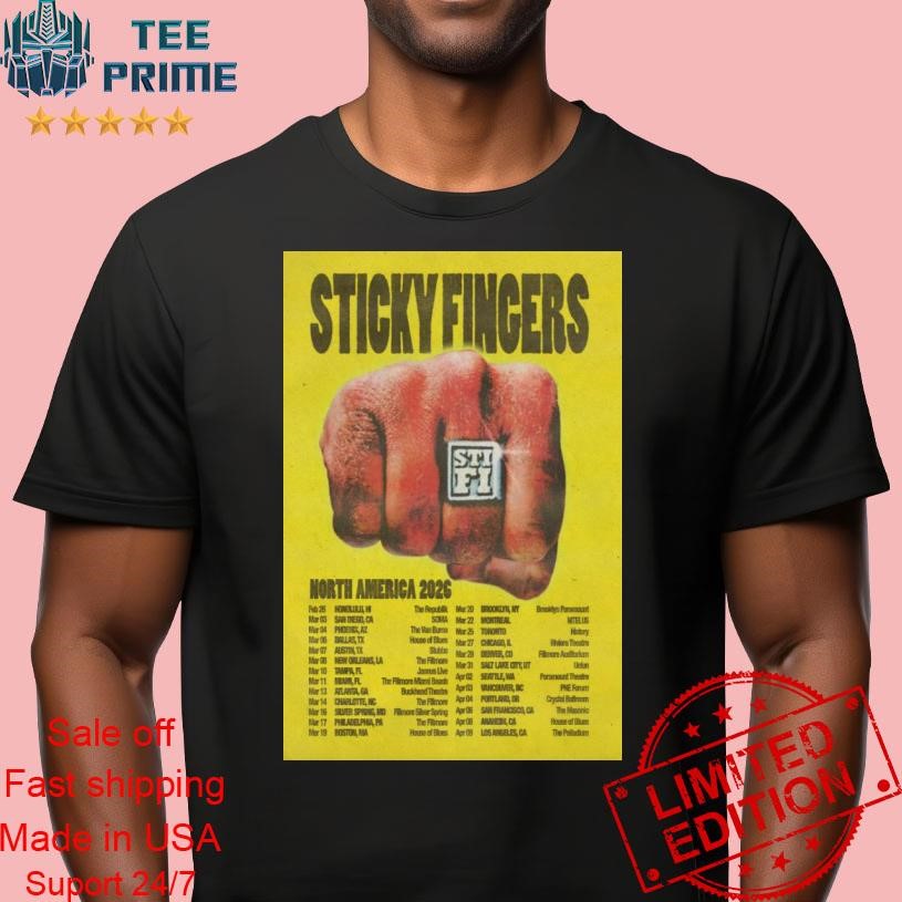 Original Sticky Fingers North America 2026 Tour Poster T Shirt, hoodie, sweatshirt, longsleeve ...